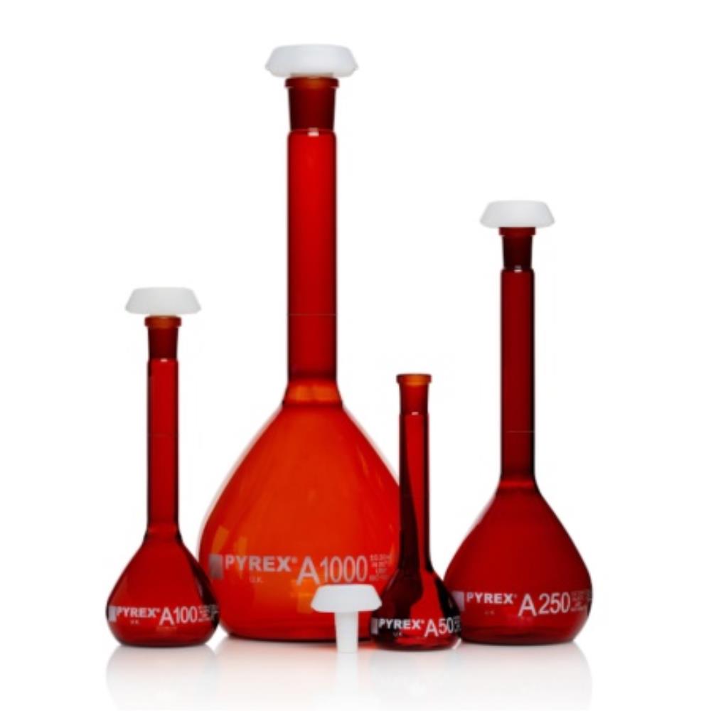 PYREX Volumetric Flask Amber C | FLA1158 | PYREX | SLS