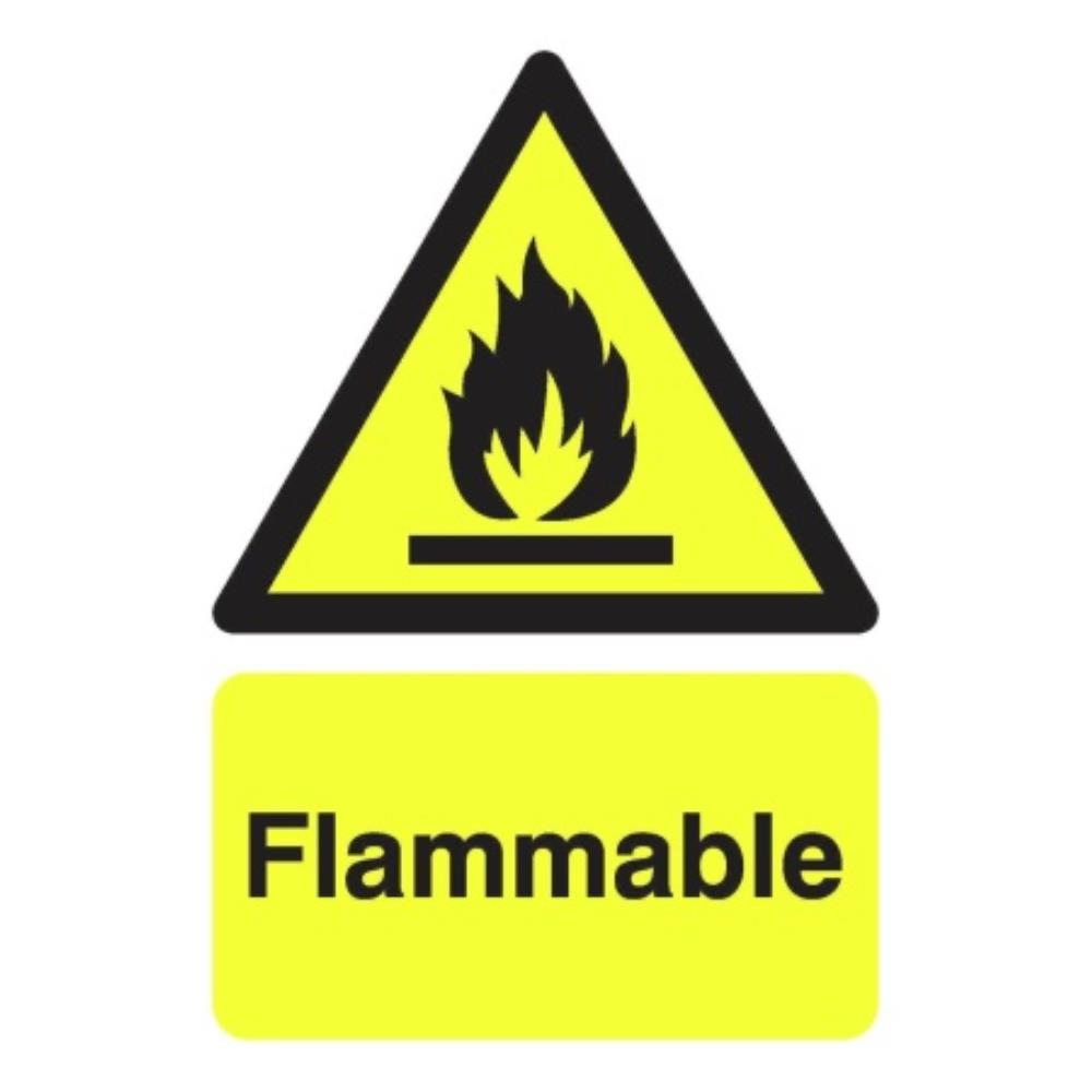 Flammable Safety Sign - Self A | HA18651S | SIGNS AND LABELS | SLS