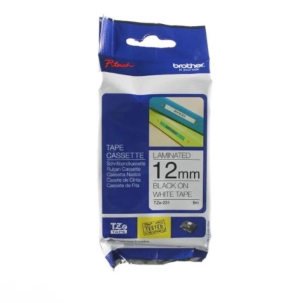 Brother TZe 12mm x 8m Black On | lab4084 | SLS