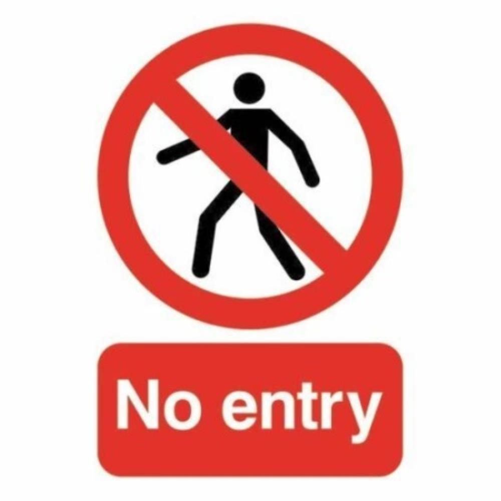 No Entry Sign - Rigid - 210 x | ML01751R | SIGNS AND LABELS | SLS
