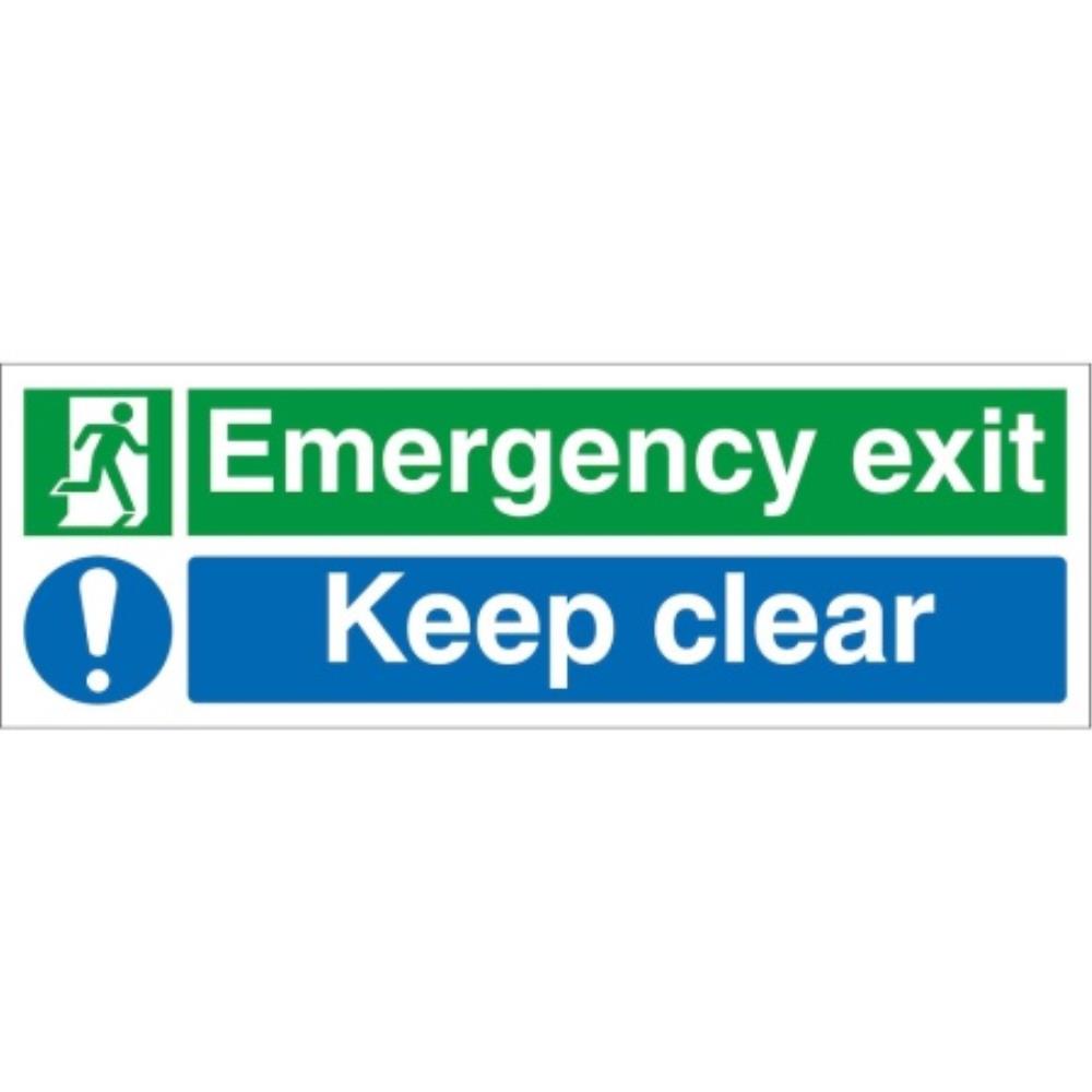 Emergency Exit Keep Clear Sign | MS04011R | SIGNS AND LABELS | SLS