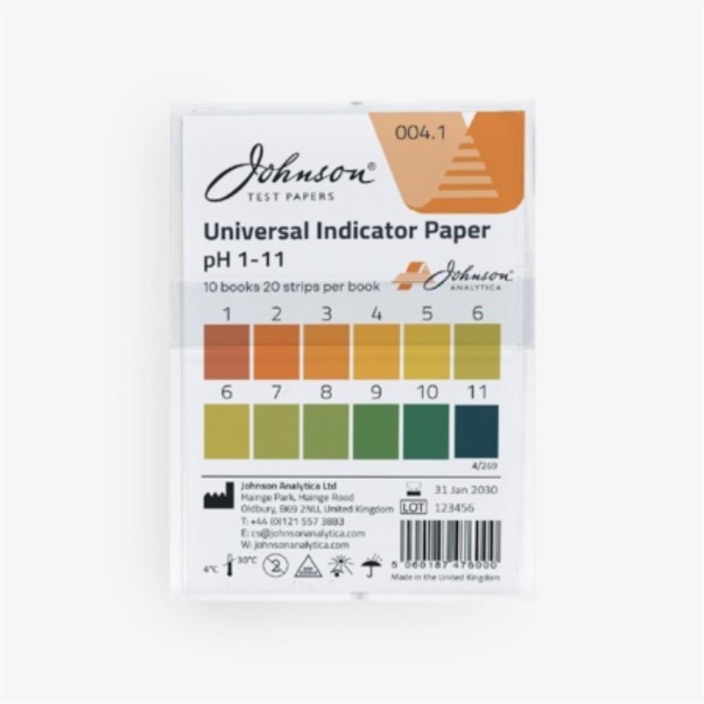 Johnson Universal Indicator Pa | PAP1132 | JOHNSON TEST PAPERS | SLS