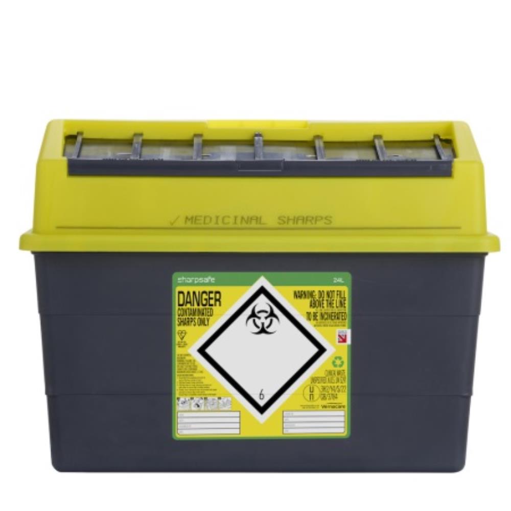 Sharpsafe 24L Sharps Bin | SAF7159 | SHARPSAFE | SLS